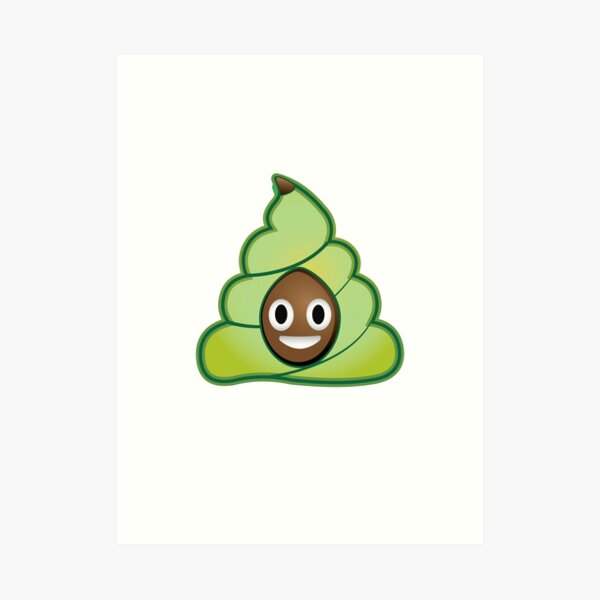 "Avocado Poop Emoji" Art Print by abowlofsoda | Redbubble