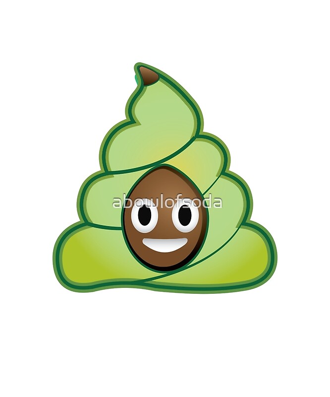 "Avocado Poop Emoji" by abowlofsoda | Redbubble