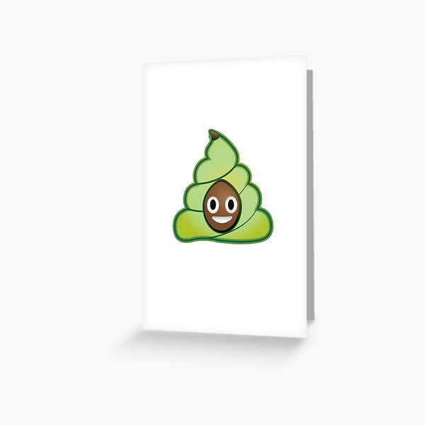 "Avocado Poop Emoji" Greeting Card by abowlofsoda | Redbubble