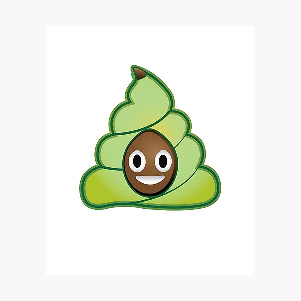 "Avocado Poop Emoji" Photographic Print by abowlofsoda | Redbubble