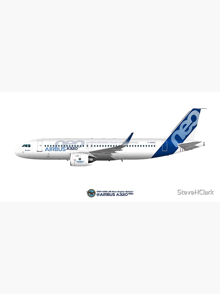 "Illustration of Airbus A320 NEO F-WNEO" Poster for Sale by SteveHClark ...