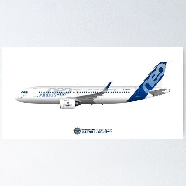 "Illustration of Airbus A320 NEO F-WNEO" Poster for Sale by SteveHClark ...