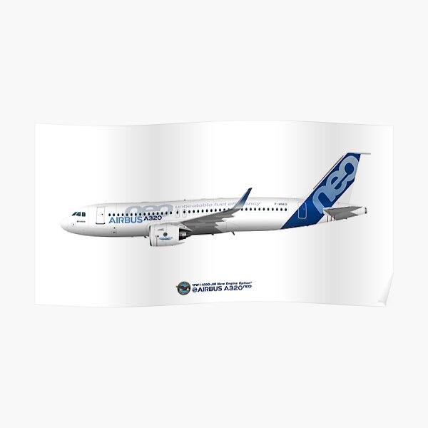 "Illustration of Airbus A320 NEO F-WNEO" Poster for Sale by SteveHClark ...