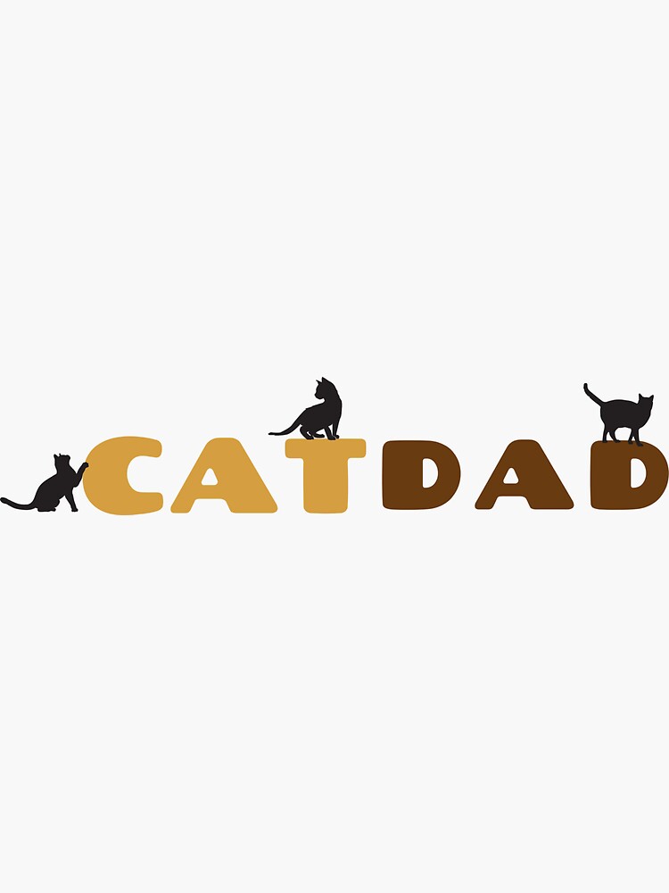 "Cat Dad" Sticker by bdoraz | Redbubble