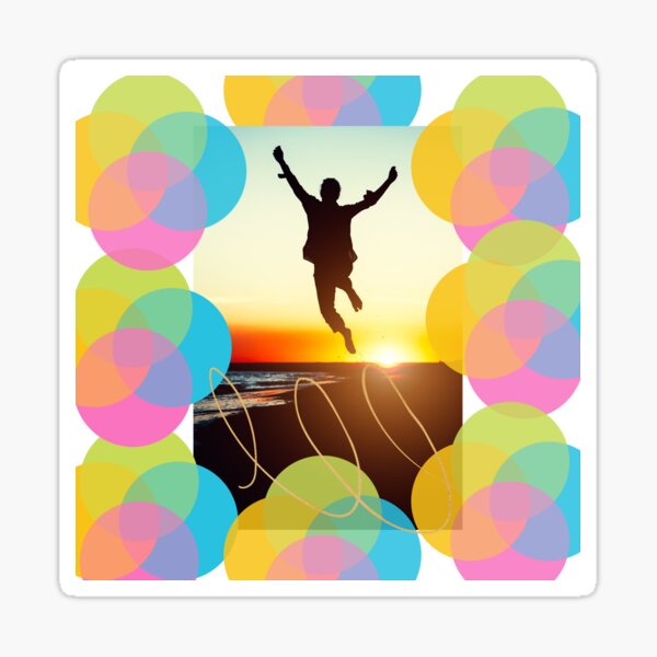 "happy jumping " Sticker for Sale by MagdalenaRulez | Redbubble