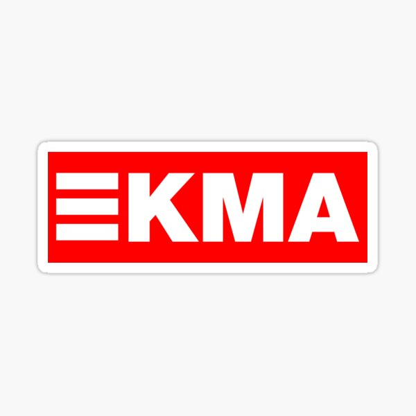 "KMA" Sticker by Fozy-Shop-Tees | Redbubble