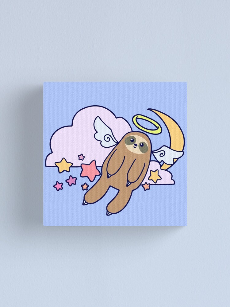 "Angel Sloth" Canvas Print for Sale by SaradaBoru | Redbubble