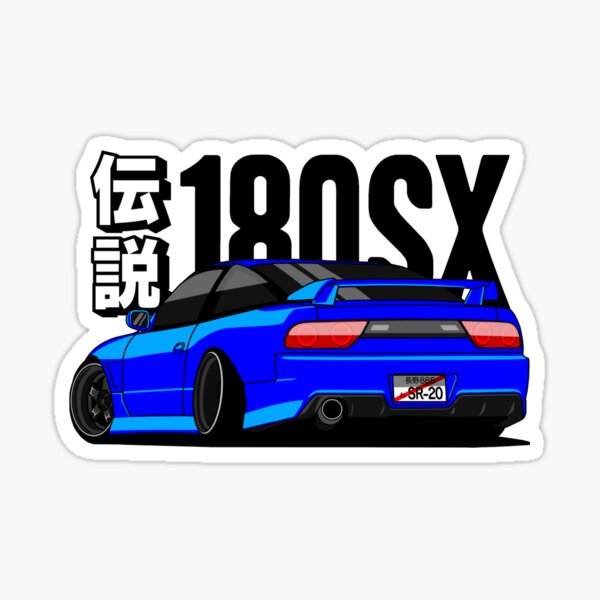 "180SX 240SX Blue" Sticker for Sale by JDMGalaxy | Redbubble
