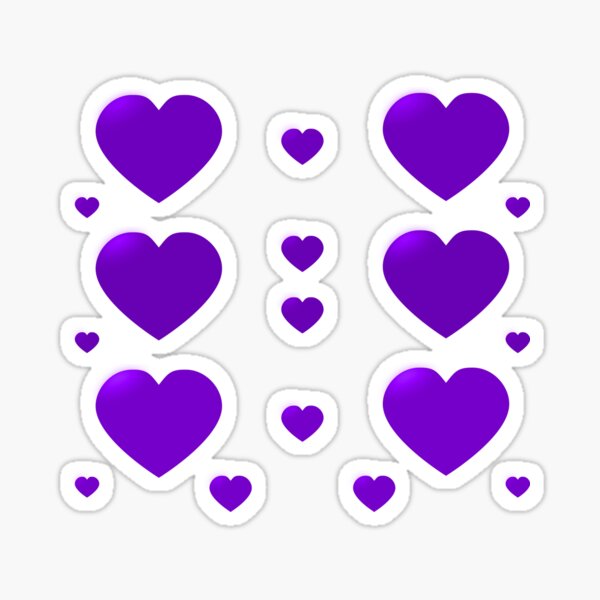 " Glossy purple Hearts-sticker pack" Sticker by CSouissi | Redbubble