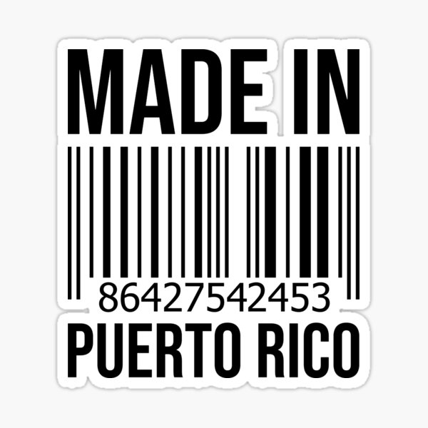 "Made in Puerto Rico" Sticker for Sale by XCIV | Redbubble