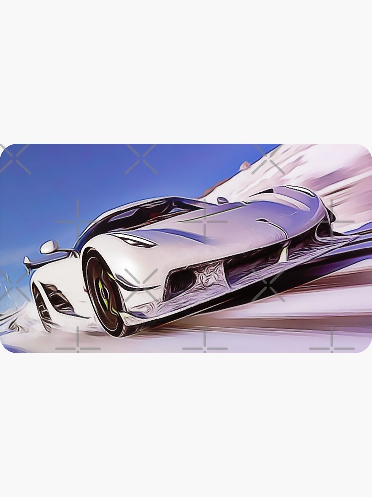 "Jesko Cartoon Drawing Action Print" Sticker for Sale by Auto-Prints ...