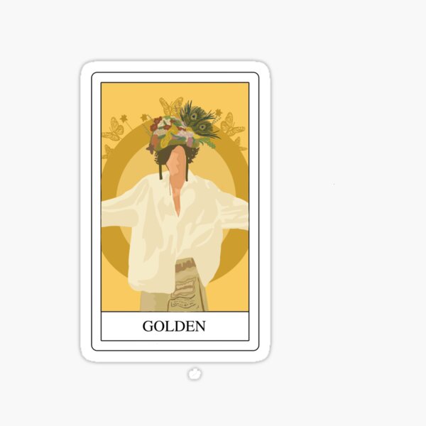 "Harry Styles Golden Sticker" Sticker for Sale by dullordumb | Redbubble
