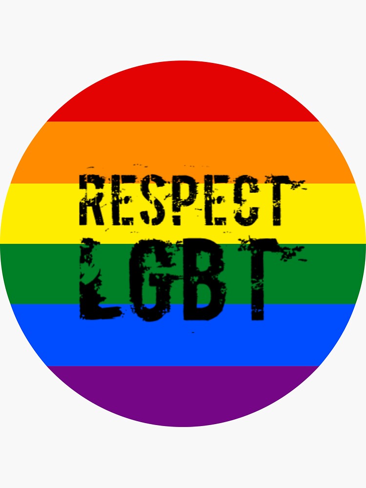 "LGBT Respect Logo" Sticker for Sale by Msmelaniedesign | Redbubble