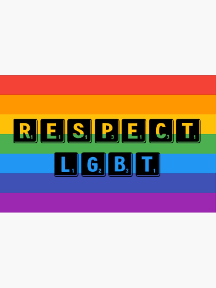 "LGBT Respect pride flag" Sticker for Sale by Msmelaniedesign | Redbubble