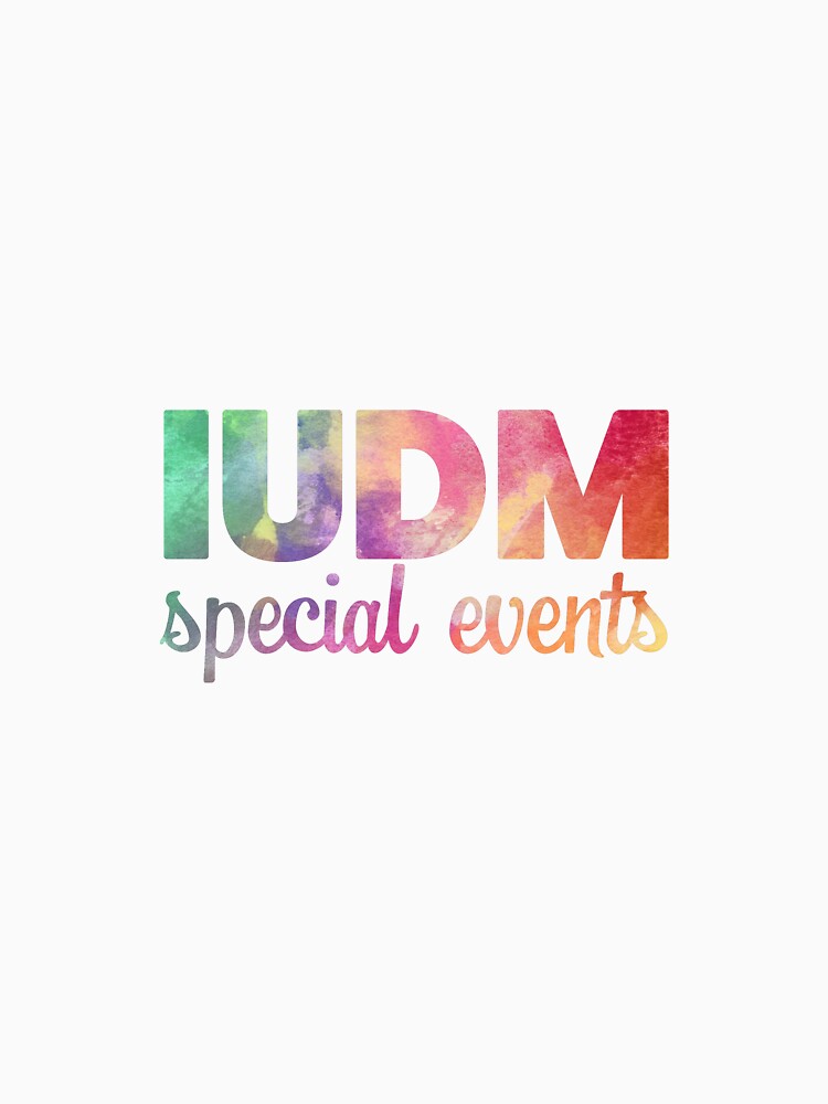 "IUDM Special Events Sticker" T-shirt by lglynn | Redbubble