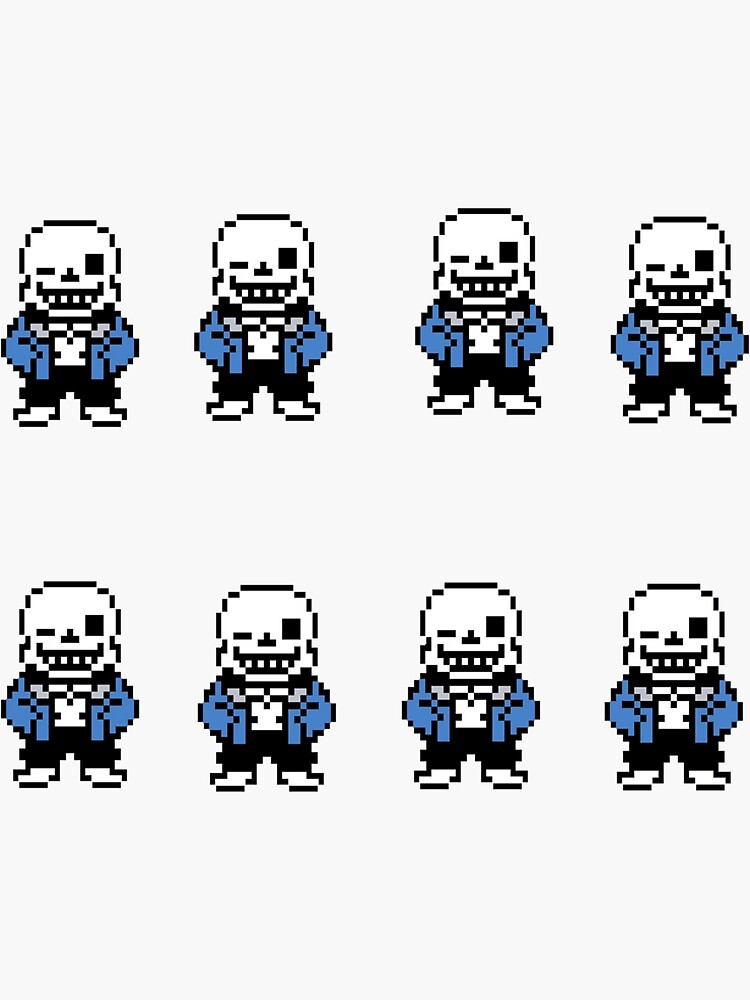 "Undertale - Sans Sticker (8 pack)" Sticker for Sale by aiellus | Redbubble