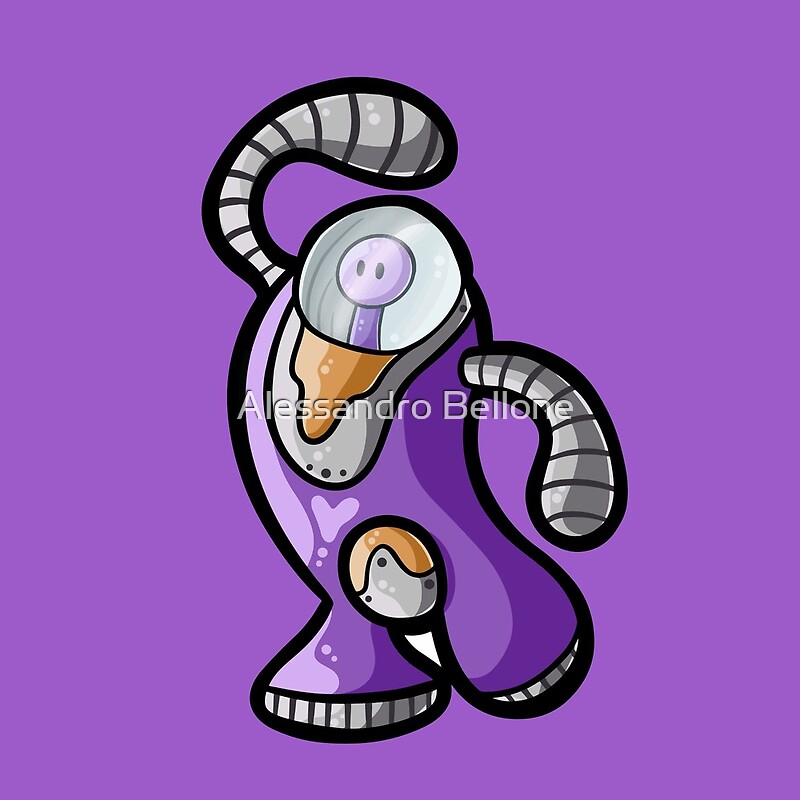"Olomy - Violet Poppin' Robot" by Alessandro Bellone | Redbubble