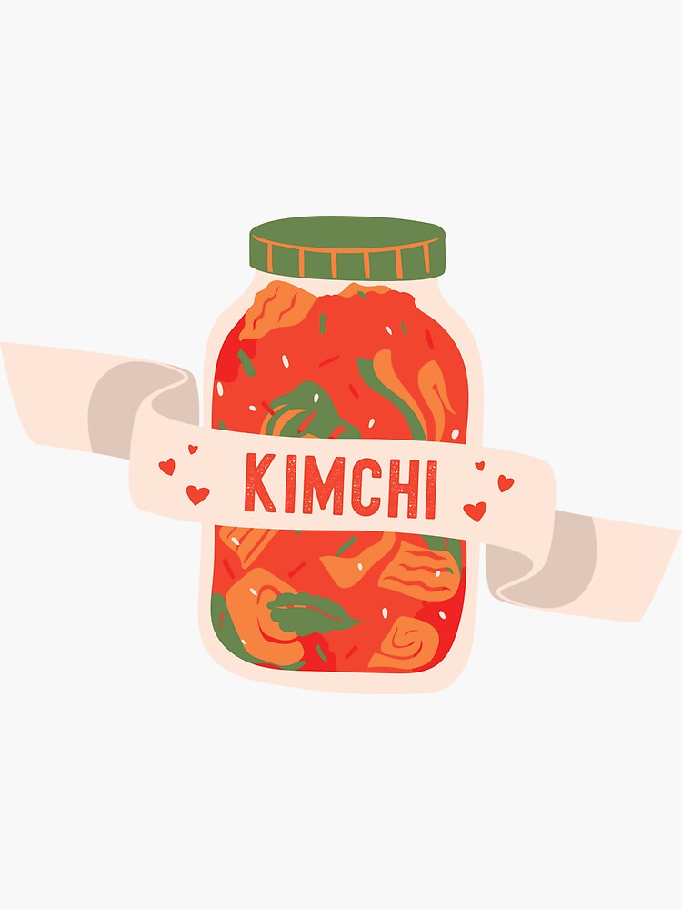 "Love Kimchi" Sticker by stuff-n-stuff | Redbubble