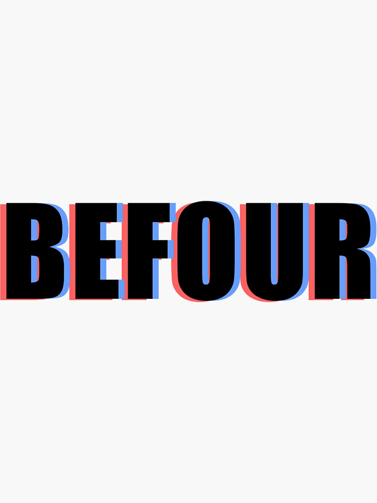 "BEFOUR" Sticker by pastelpunch | Redbubble