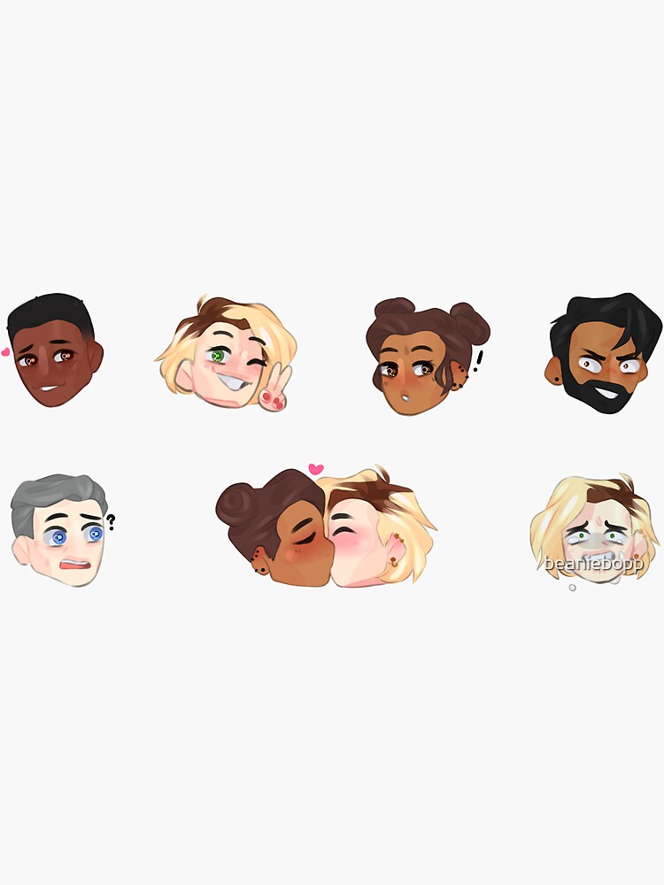 "the fam" Sticker for Sale by beaniebopp | Redbubble