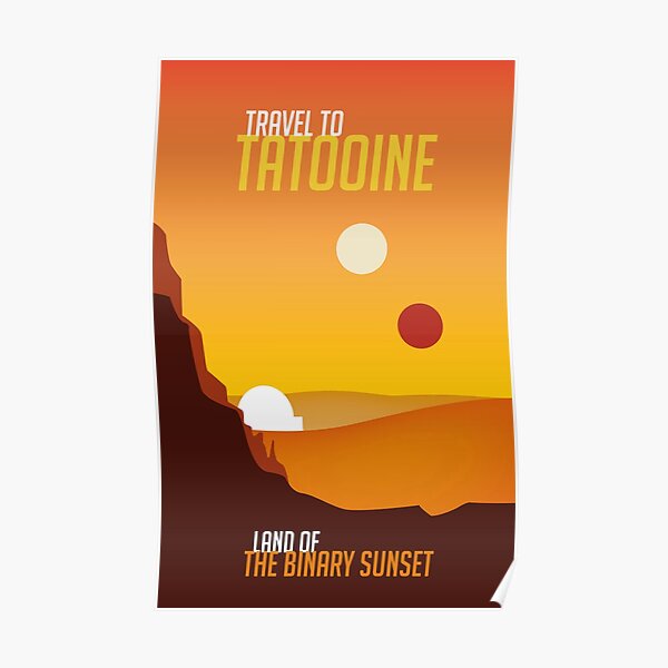 "The Binary Sunset" Poster for Sale by moroneyv-one | Redbubble
