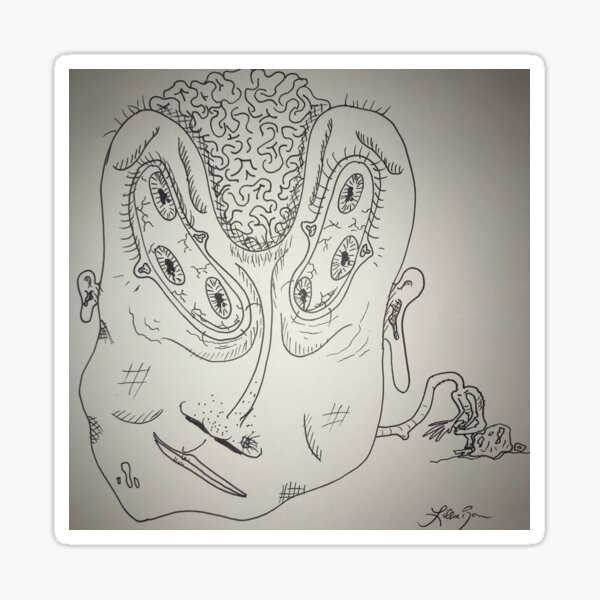 "Big Brain" Sticker for Sale by Lilliar | Redbubble