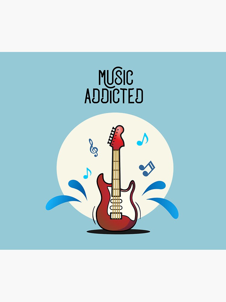 "Music Addicted " Sticker for Sale by artesis | Redbubble