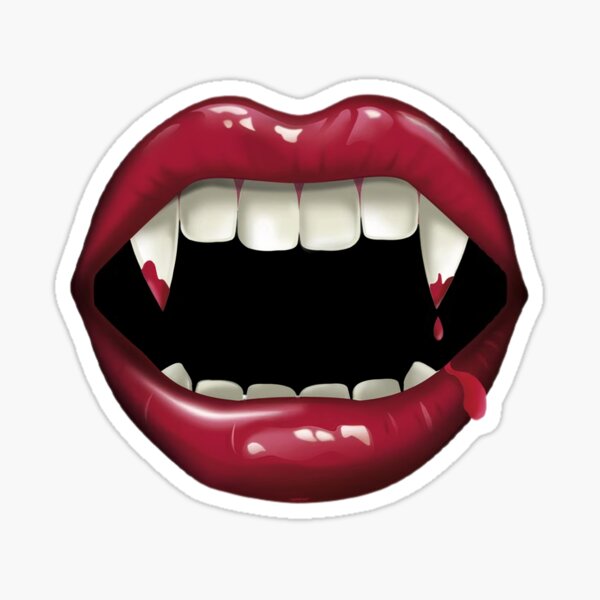 "vampire tooth" Sticker by FictionWorld | Redbubble