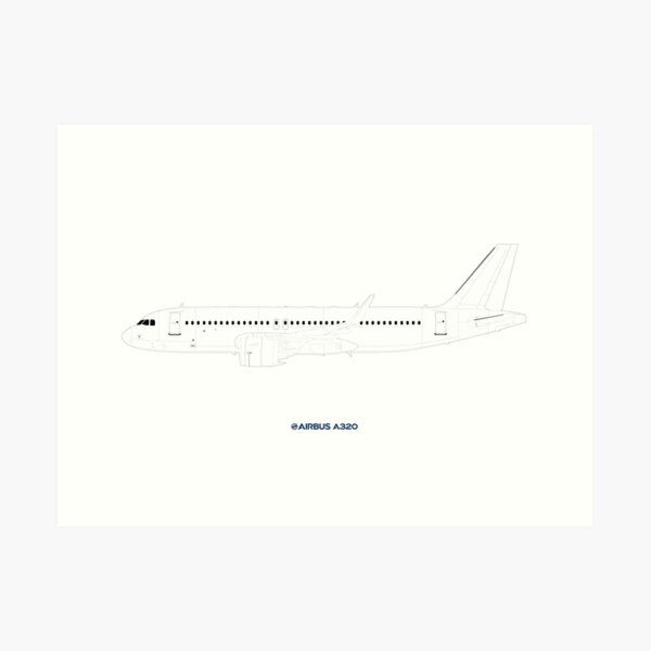 "Airbus A320 Drawing" Art Print for Sale by SteveHClark | Redbubble