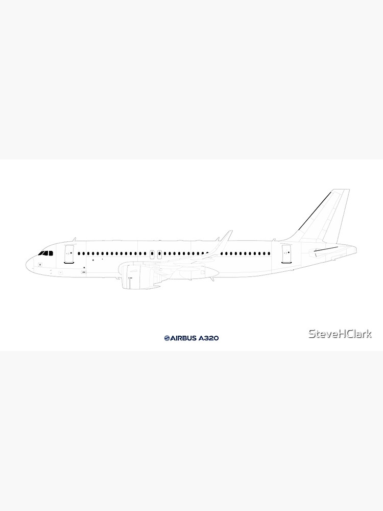 "Airbus A320 Drawing" Poster for Sale by SteveHClark | Redbubble
