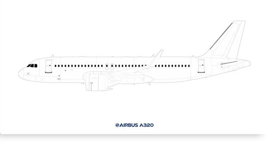 "Airbus A320 Drawing" Canvas Prints by © Steve H Clark | Redbubble