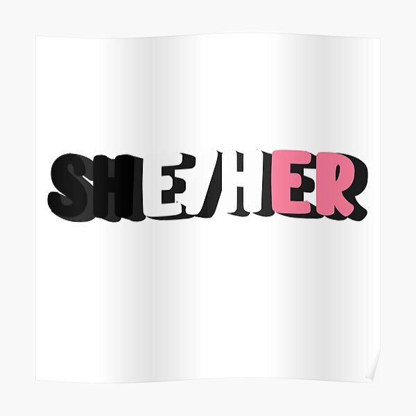 "Femaric Pride Flag She/Her Pronoun" Poster by EuropaPrints | Redbubble