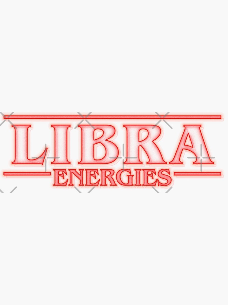 "Glowing Red Libra Zodiac Sign Energies" Sticker by cefanie | Redbubble