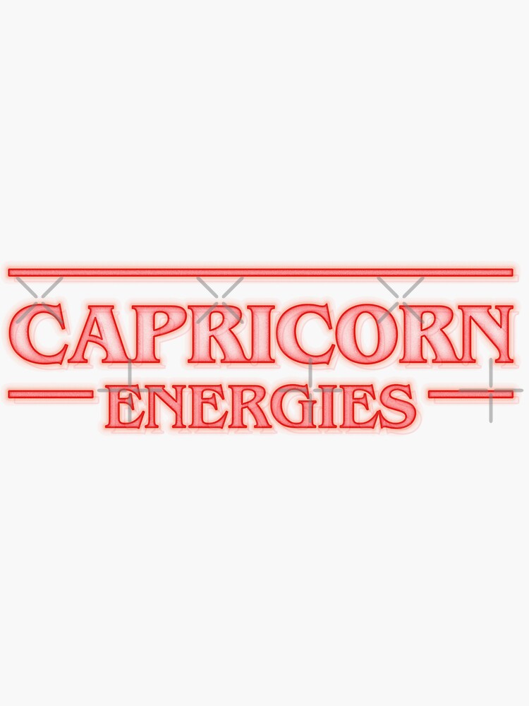 "Glowing Red Capricorn Zodiac Sign Energies" Sticker for Sale by ...