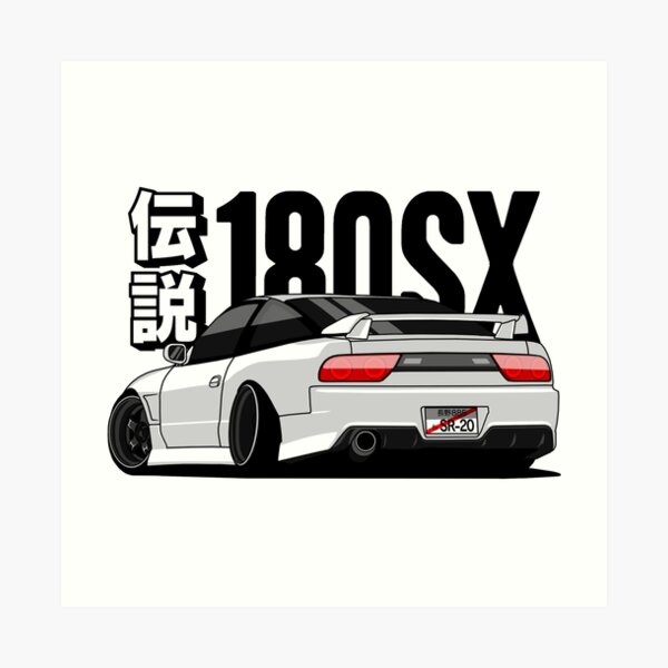 "180SX 240SX White" Art Print for Sale by JDMGalaxy | Redbubble