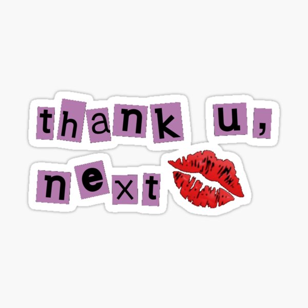 "Thank You Next" Sticker for Sale by GlamGirlShop | Redbubble