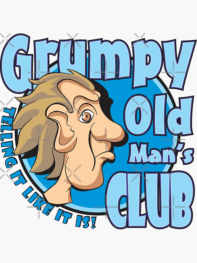 "Grumpy Old Man's Club" Sticker for Sale by MontanaJack | Redbubble