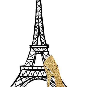 "Eiffel Tower Glitter " Sticker for Sale by tristahx | Redbubble