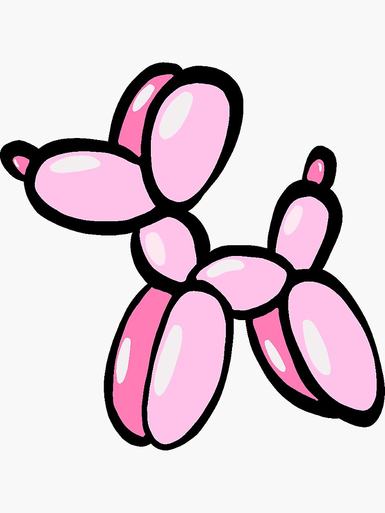 Pegatina «Perro Globo Rosa» de happystickerzzz | Redbubble