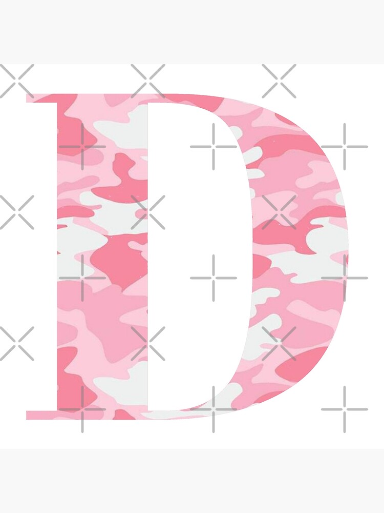 "pink camo letter d" Poster by Yviemakes | Redbubble