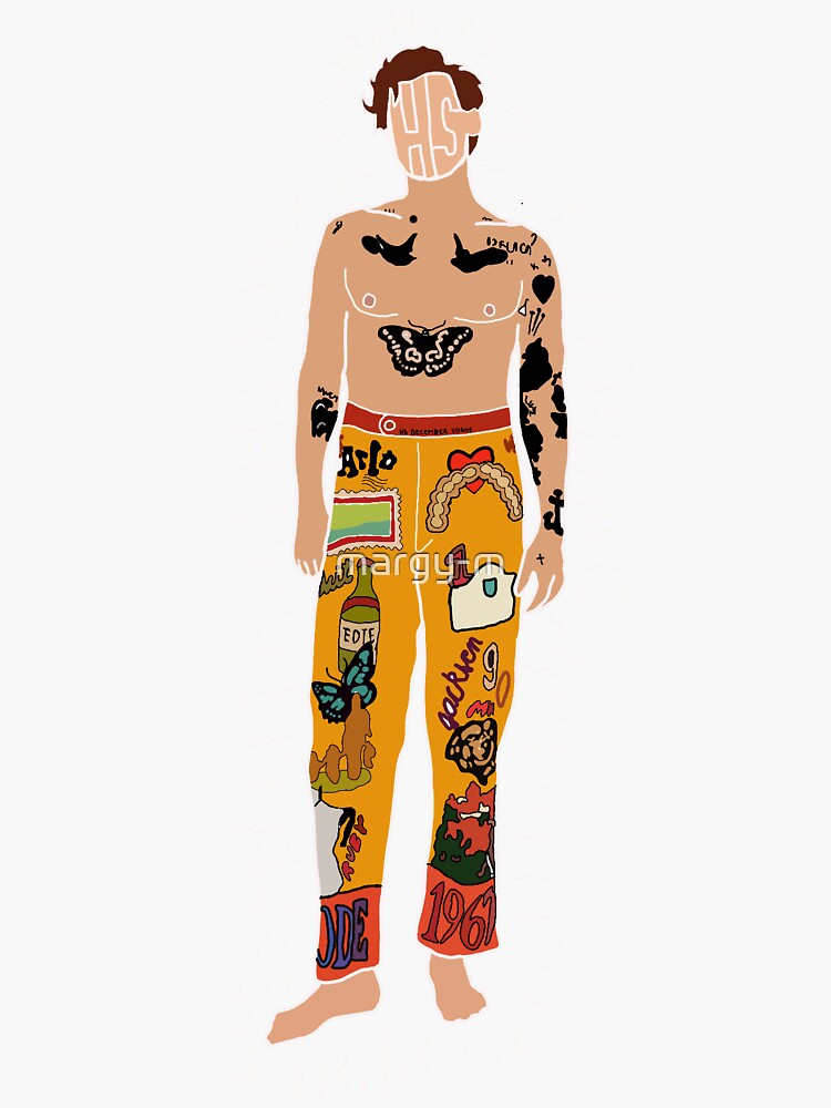 "Harry styles vogue Bode pants sticker" Sticker by margy-m | Redbubble