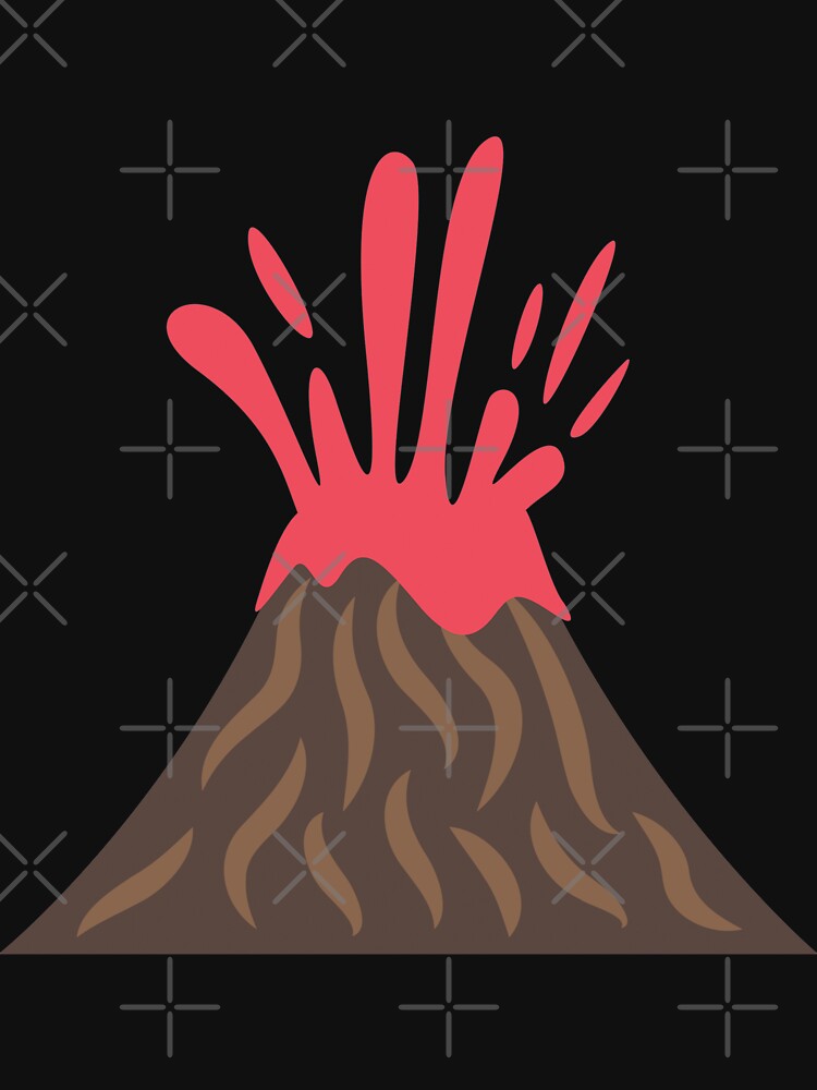 "Emoji Volcano Eruption Red Lava Erupting Hot Emoticon Texting" T-shirt ...