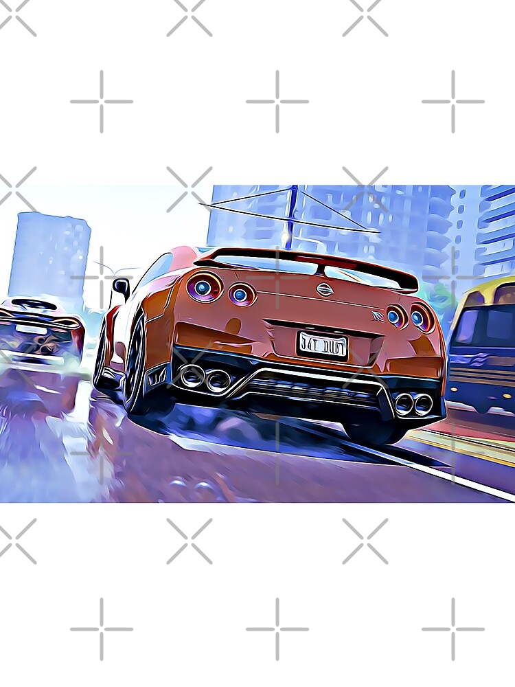 "GTR 560S Race Cartoon Drawing Action Print" Drawstring Bag for Sale by ...