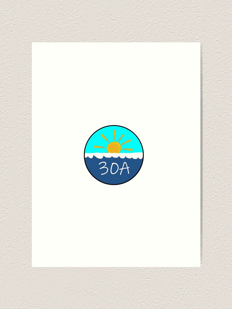 "30A_Florida Route 30-a Sticker" Art Print for Sale by Rexoo | Redbubble