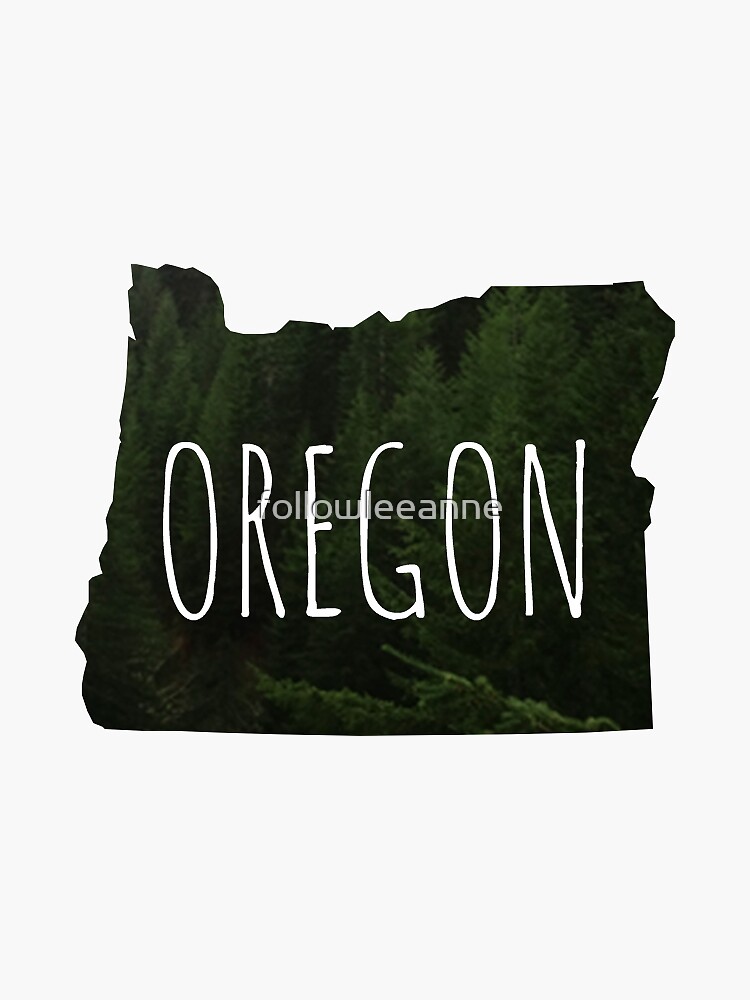 "OREGON" Sticker for Sale by followleeanne | Redbubble