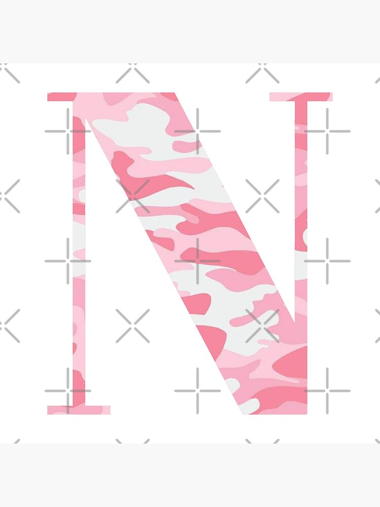 "pink camo letter n" Poster for Sale by Yviemakes | Redbubble