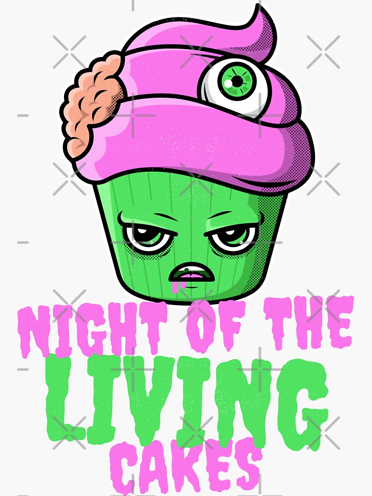 "Zombie Muffin Spooky" Sticker for Sale by DAGHO | Redbubble