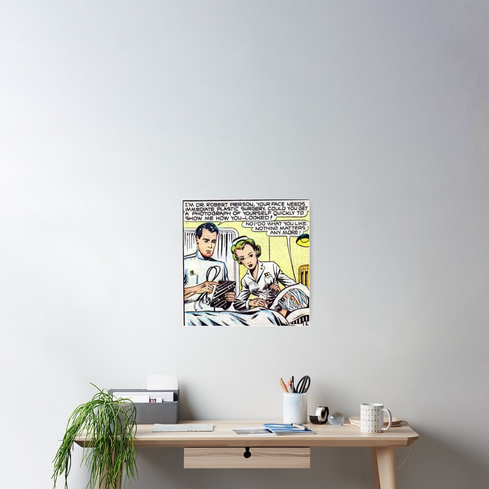"Plastic Surgery Comic Page" Poster for Sale by LittleIconShop | Redbubble