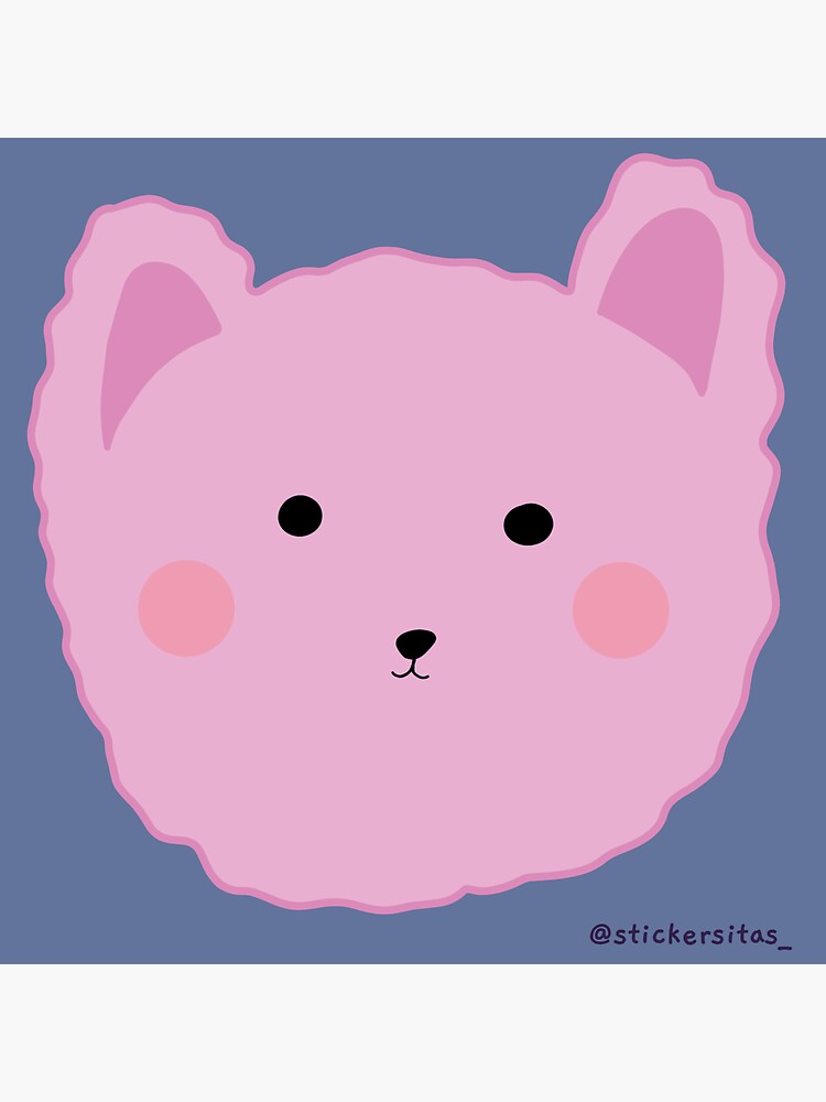 Pegatina «Sticker de osito rosa» de stickersitas | Redbubble