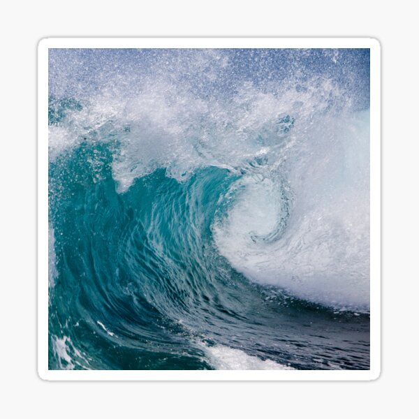 "water waves ,sea, blue" Sticker for Sale by wisamart | Redbubble